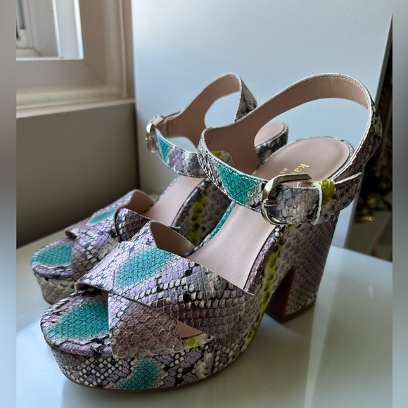 kate spade | Shoes | Kate Spade Grace Snakeskin Platform Sandals | Poshmark